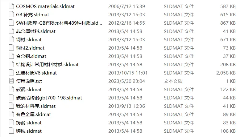solidworks GB国标材质库下载 - 周站长solidworks